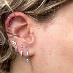 Hoop Earring.huggie Earring.conch Hoop.piercing.nose.helix - Etsy