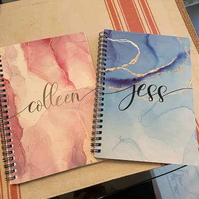 Personalized Notebook Custom Name Floral Spiral Notebook - Etsy