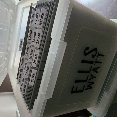 School Years Digital Infographic Download Memory Bin Kit DIY Memory ...