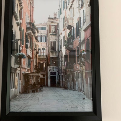 Venice Canal Black and White Photography Print, Italian Wall Decor ...