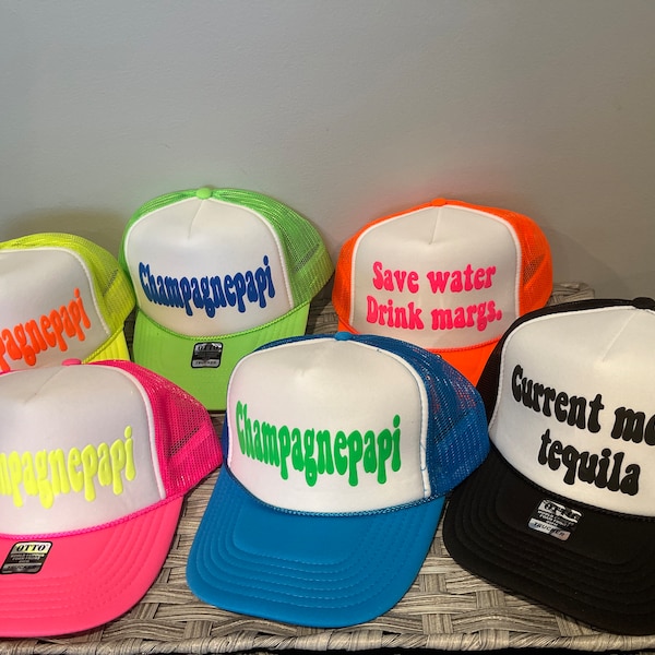 Puff Print Party Hats, Bachelor Party Hat, Crew Hat, Team Crew, Totally ...