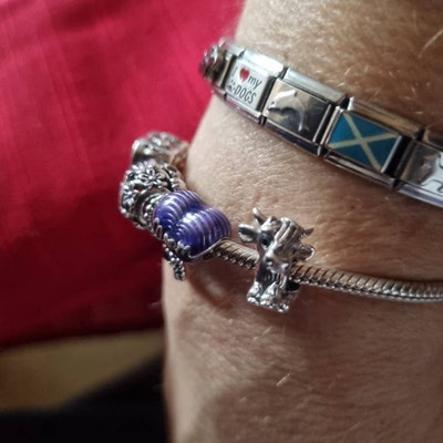 Scotch the Cow Charm 925 Sterling Silver, Fits Pandora Bracelet, Cute ...