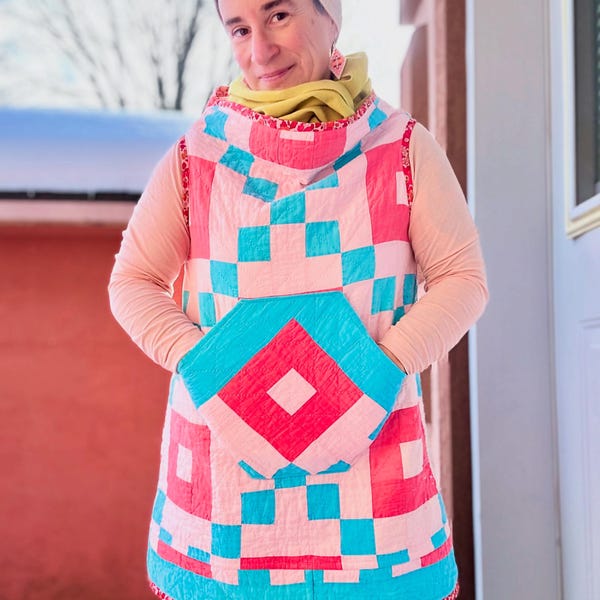 Vintage Patchwork Quilt Handmade Oversized Bog Coat Zero Waste - Etsy