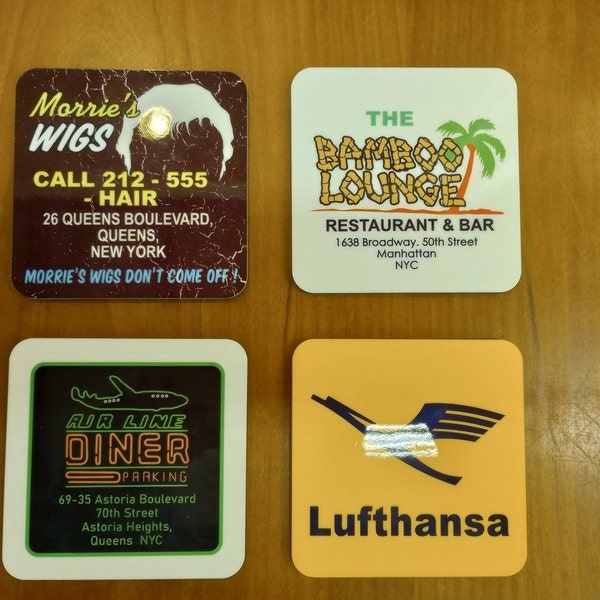 Goodfellas Drinks Coasters Set of 4 Bamboo Lounge Airline Diner Morrie ...