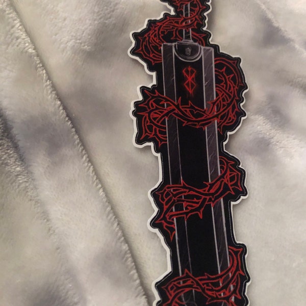 Dragonslayer Sword Sticker, Guts’ Sword Waterproof Vinyl Sticker, Dark ...