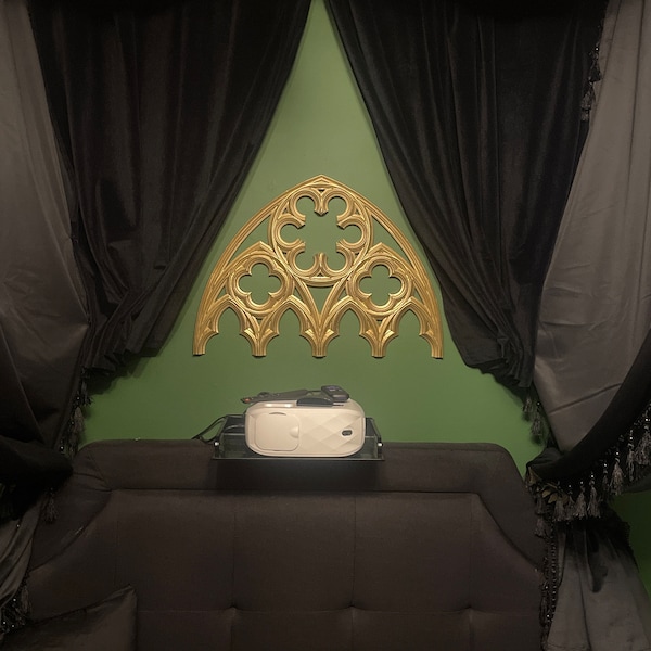 Vivica Gothic Arch Wall Hanging by the Blackened Teeth | Gothic Wall Decor | Cathedral Window ...