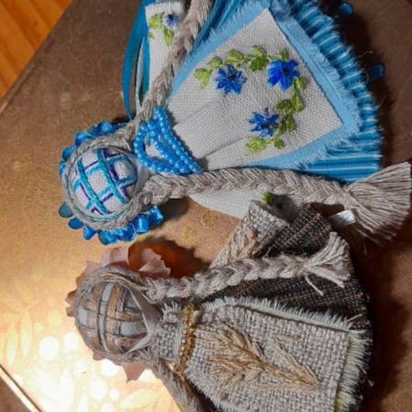 Pumpkin Baba Yaga With the Moon Handmade Ethnic Folk Traditional Doll ...