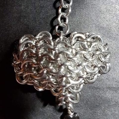 Chainmail Heart Tutorial Chainmail Heart Pattern Learn How to Make Your Own Chainmail Heart - Etsy