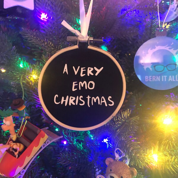 Emo Christmas Ornament - A Very Emo Christmas, Make Christmas Emo Again ...