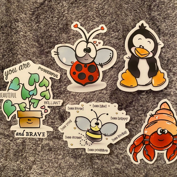 Cute Caterpillar Vinyl Sticker // Worm Sticker // Bugs // Fuzzy ...