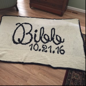Custom Crochet Name Afghan PATTERN - Etsy