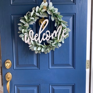 Rustic Welcome Round Reclaimed Wood Sign /welcome Decor | Etsy