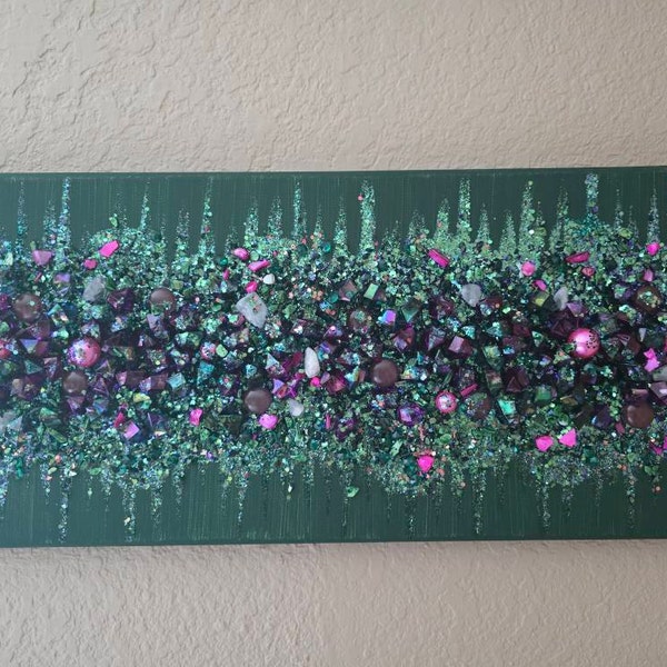 City Lights - Pretty Glitter Abstract Art, Glitter Wall Art, Abstract ...