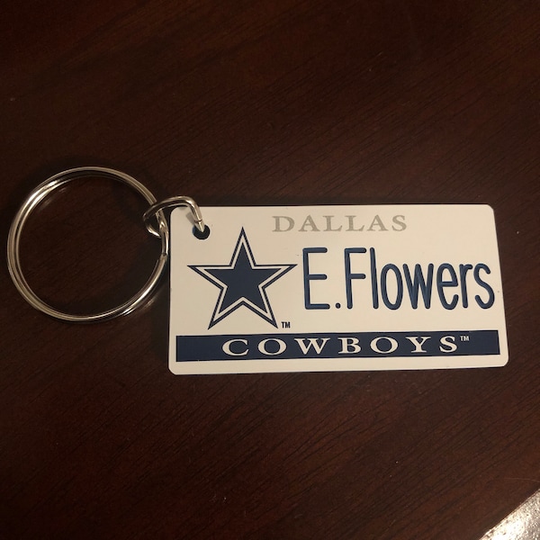 Personalized Dallas Cowboys Engraved Keychain - Key Ring - Tag - Any ...