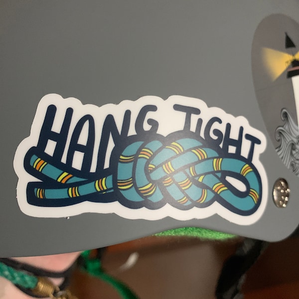 Hang Tight // Climbing Vinyl Sticker - Etsy