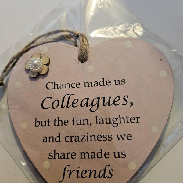 Thank You for Your Kind Help and Support Wooden Gift Heart Plaque/sign ...