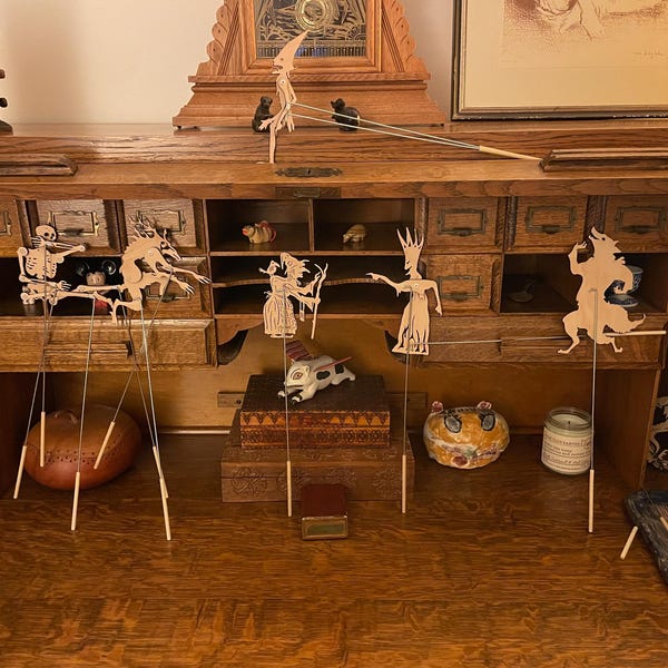 Skeleton, Shadow Theater, Papptts, Figurines, Movable Pappets, Pappet ...