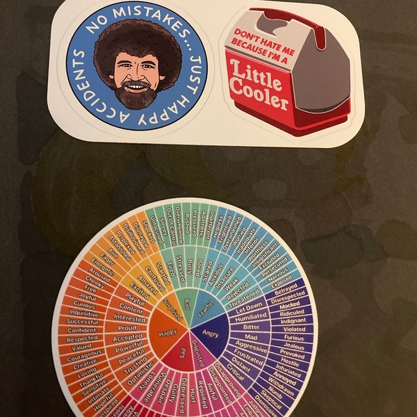 Feelings Wheel Sticker, Emotions Wheel Sticker, "counselor Therapist ...