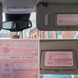 Cute Car Warning Sticker Car Decal Pink Kawaii Airbag - Etsy