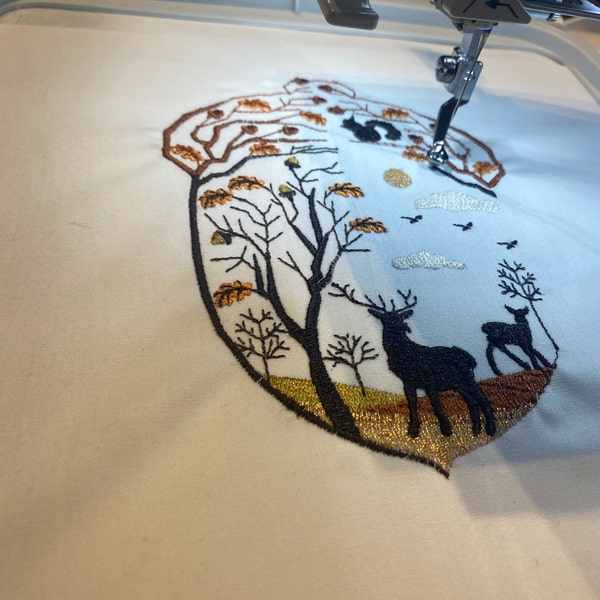 Naturally Autumn Machine Embroidery Designs Instant Download 4x4 5x5 ...