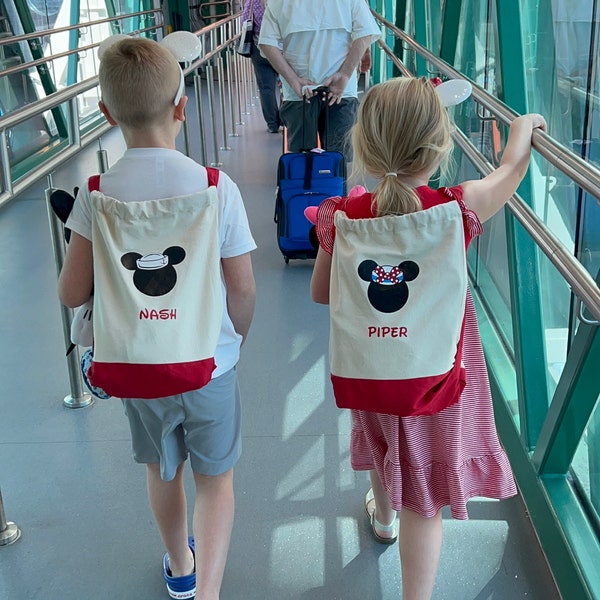 Mickey Disney Inspired Autograph Cinch Totes Backpack Sack Great for ...