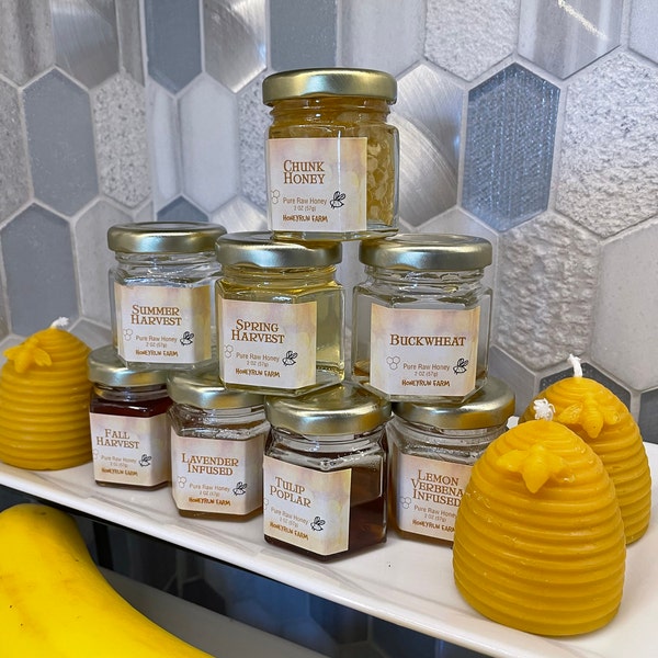 Honey Sampler - 8 Varieties of Pure Raw Honey - Etsy