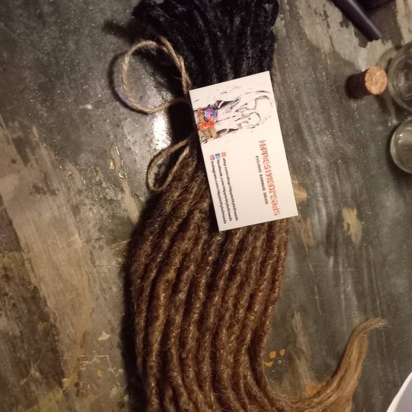Synthetic Dreadlock Extensions Black Brown Ombre SE or DE Crochet Full ...