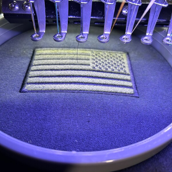 Easy to Sew USA Military Flag Design for Machine Embroidery With ...