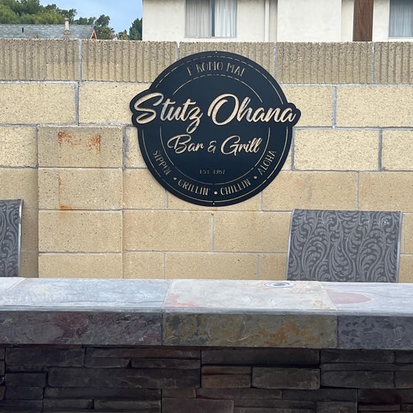 Rectangle Custom Garage Bar Metal Sign Make It Your Own Wording Man ...