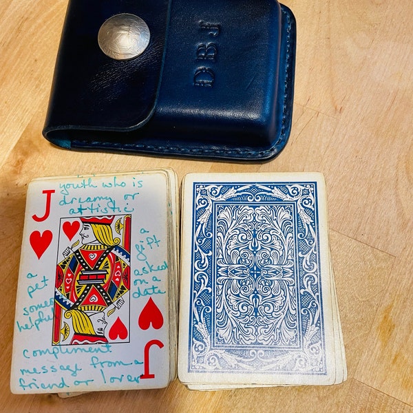 Leather Playing Card Case - Handmade Genuine Leather - Standard Size ...