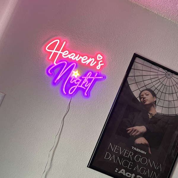 Heaven's Night Neon Sign | Custom Neon Lights Sign | Wedding Neon Sign ...