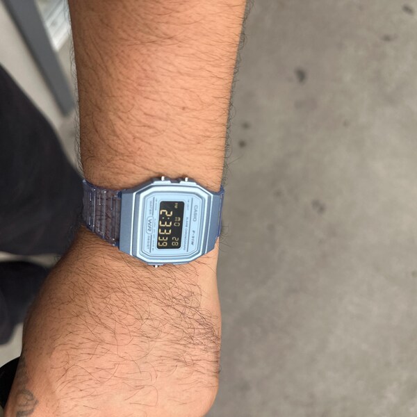 Custom Black Casio F91W Inverted Screen Mod - Etsy