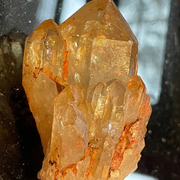 186g Black Siderite Specimen With Double Terminated Calcite Points ...