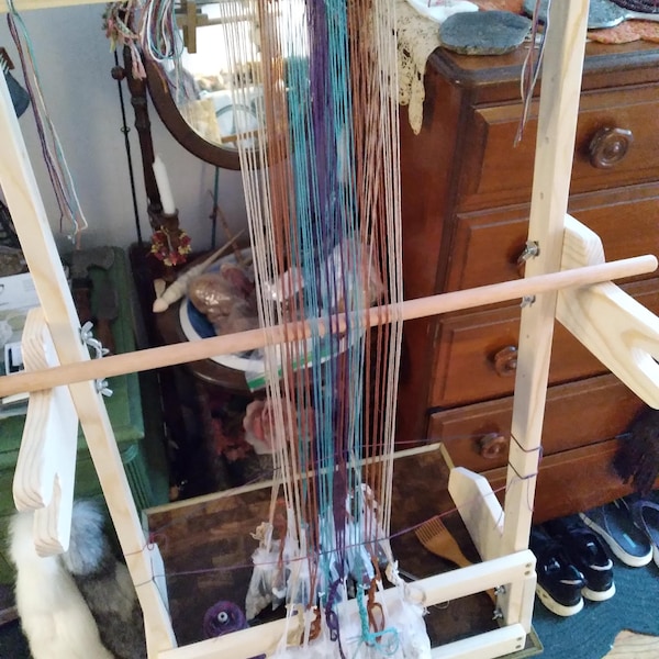 Tall Frame Loom - Table or Floor, Wooden Loom, Tapestry, Do-it-yourself ...