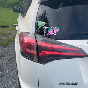 Strawberry Vinyl Decal Strawberry Car Decal Strawberry Daisy Decal ...