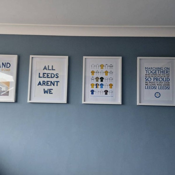 Leeds United, Elland Road, Retro Art Print Poster - Etsy