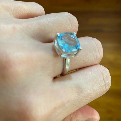 Genuine African Amethyst and Morganite Ring 925 Sterling - Etsy