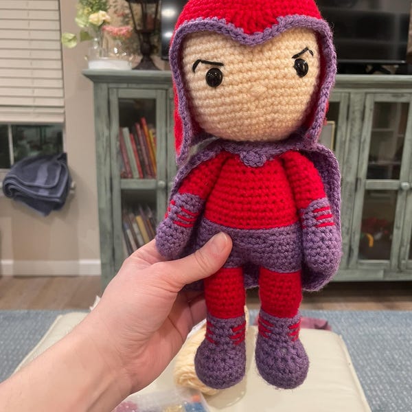 Crochet Amigurumi Pattern Magneto X-men - Etsy