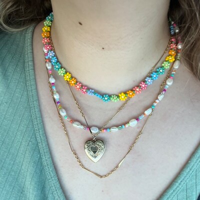 Flowers Rings Colorful Flower Adjustable Rings Gold Plated - Etsy