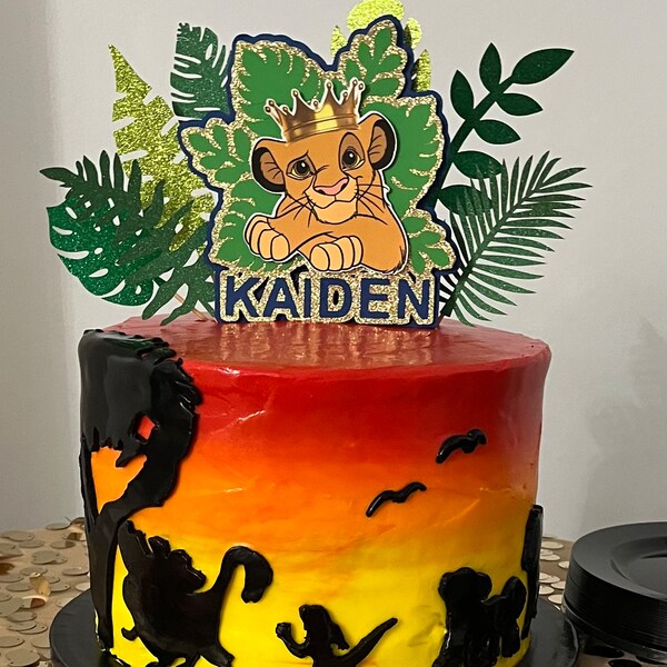 Lion King, Simba Personalized Cake Topper, Party Decoration ...