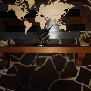 World Map ENGRAVED on Wood Home Decoration Rustic Decor | Etsy