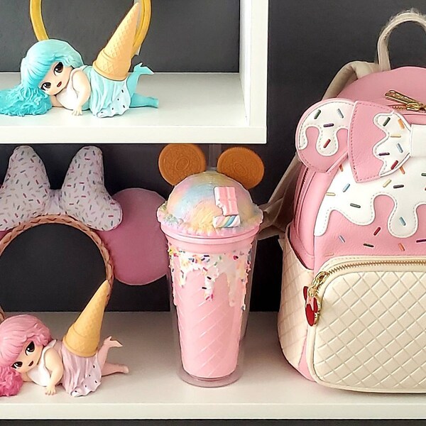 Ice Cream Cone With Sprinkles Mouse Ears Headband | Pink Velvet Mouse ...
