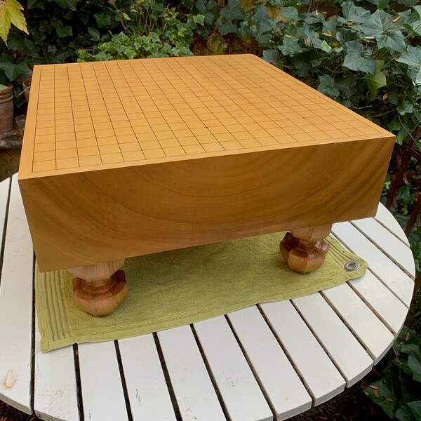 Kaya Go Game Board Set: Kaya Floor Board (goban) With Legs, Slate ...