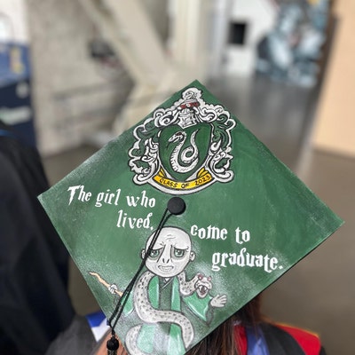 Hand Painted Stitch Theme Graduation Cap Topper - Etsy