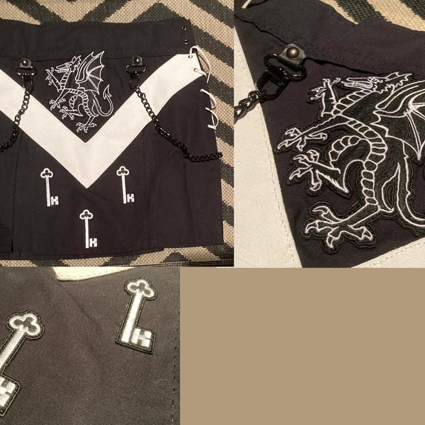Wolf Skull Patch - Gothic Norse Wolf Head With Skulls, Chains and Heavy ...