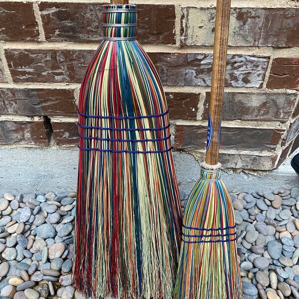 Mommy and Me Matching Corn Brooms Child Broom and Adult Broom Rainbow ...