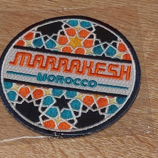 Marrakesh Morocco Travel Patch Embroidered Iron on Sew on Badge ...