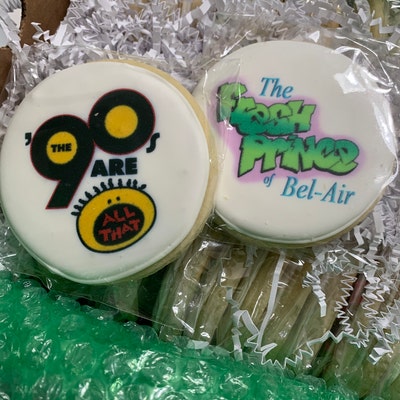 1990s Themed Decorated Sugar Cookies 90s Party Favors 1990s Themed ...