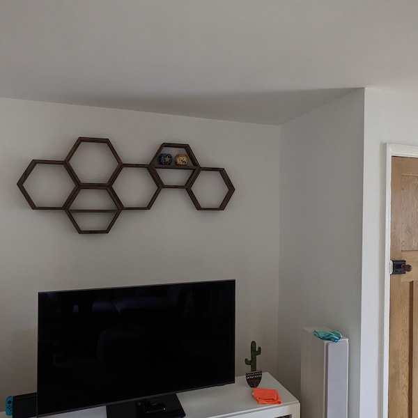 Set of 6 Hexagon Shelves Hexagon Shelf Geometric Shelf Plant Shelf ...
