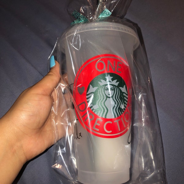 One Direction Inspired Starbucks Reusable Cold Cup - Etsy